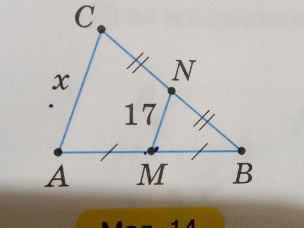 The image shows a triangle with some | StudyX