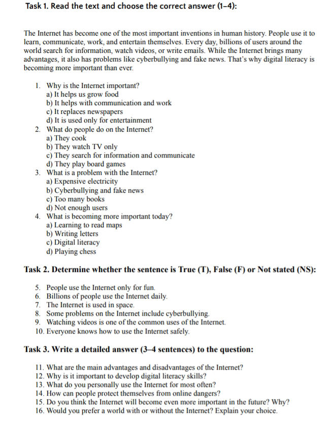 Task 1. Read the text and choose the correct | StudyX