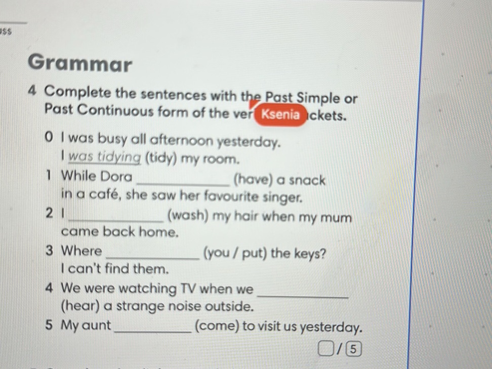 4 Complete the sentences with the Past | StudyX