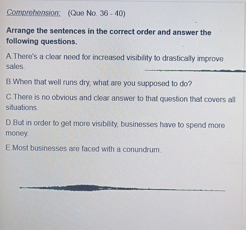 Arrange the sentences in the correct order | StudyX