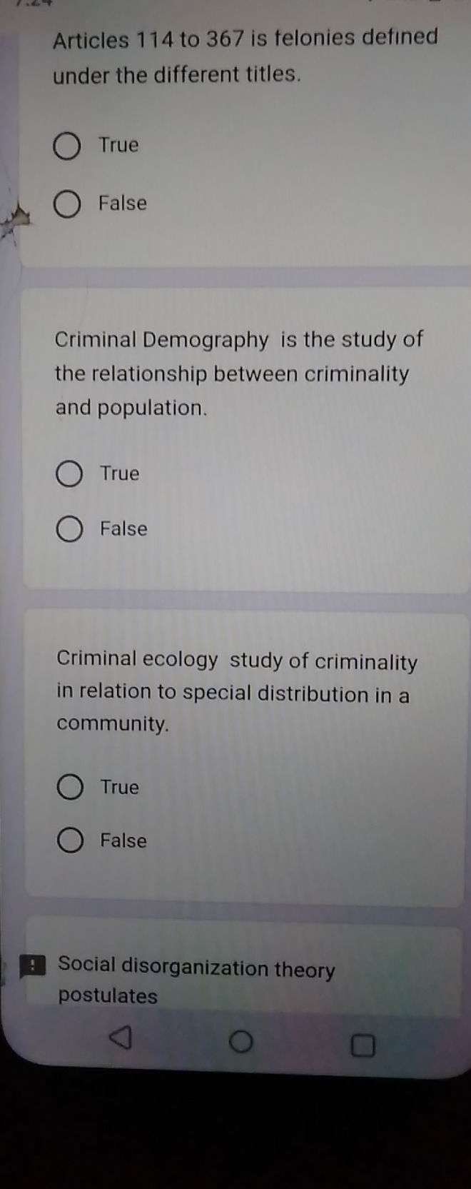 Articles 114 to 367 is felonies defined | StudyX