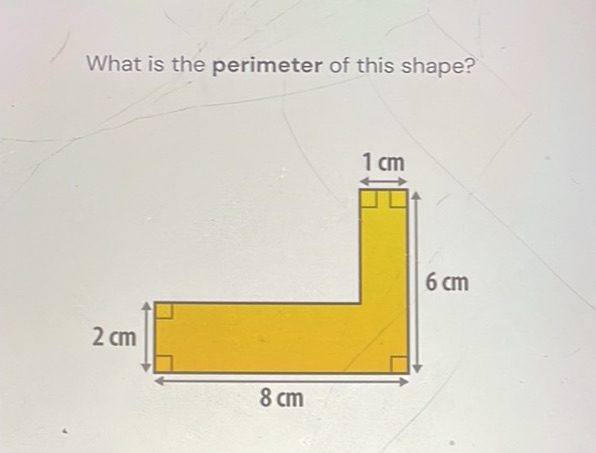 What is the perimeter of this shape? 2 cm 8 | StudyX