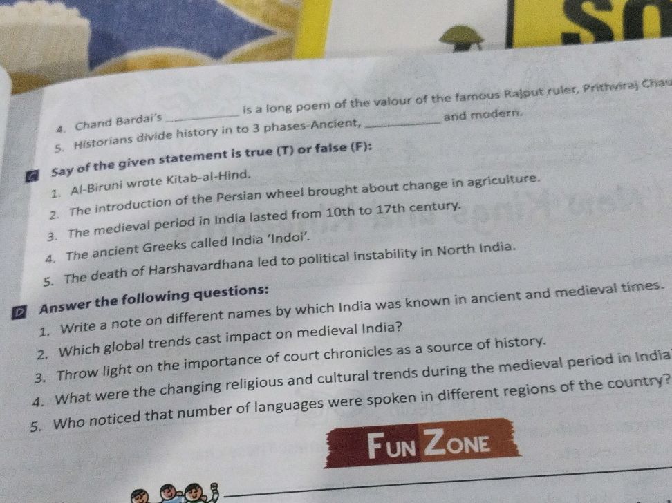 4. Chand Bardai's ______ is a long poem of | StudyX