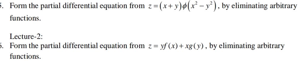 5. Form the partial differential equation | StudyX