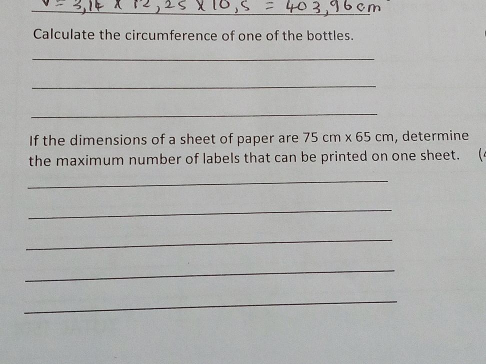 Calculate the circumference of one of the | StudyX