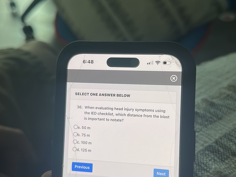 36. When evaluating head injury symptoms | StudyX