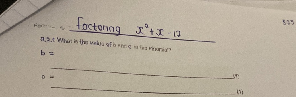 Factoring $x^2 + x - 12$ 3.2.1 What is the | StudyX