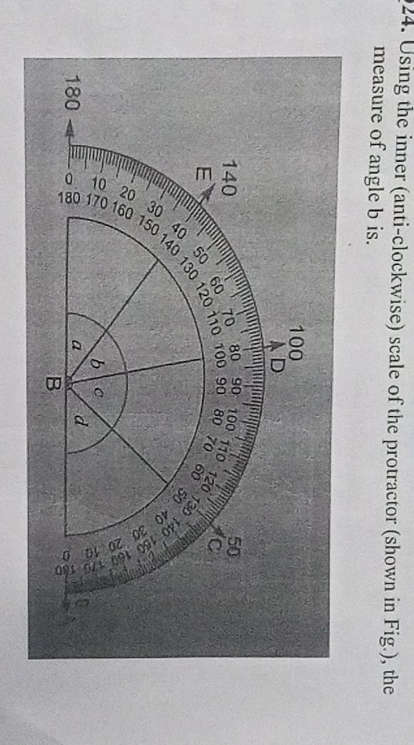 24. Using the inner (anti-clockwise) scale | StudyX