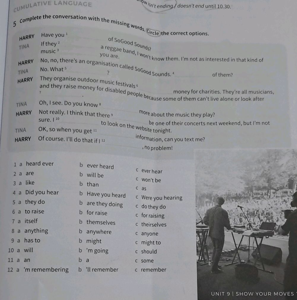 5 Complete the conversation with the missing | StudyX