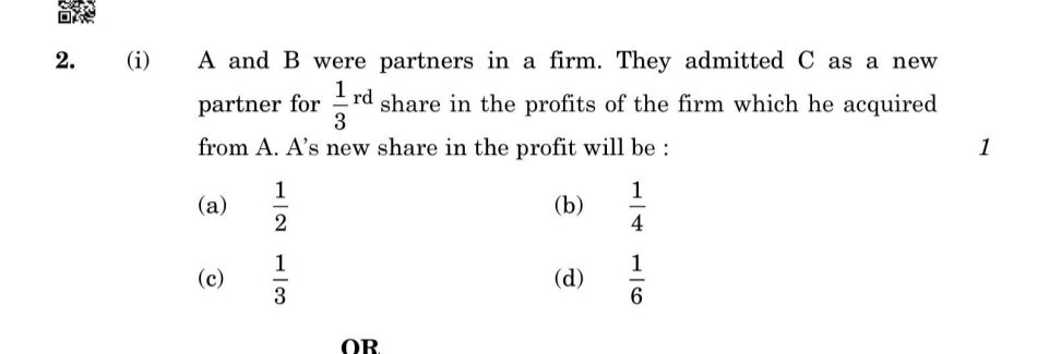A and B were partners in a firm. They