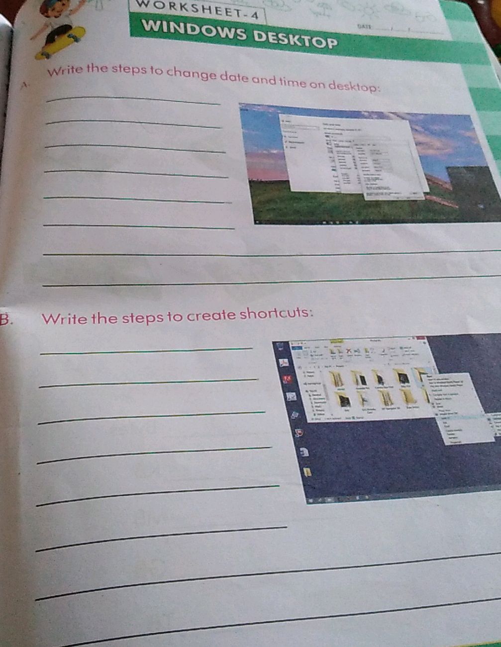 Write the steps to change date and time on | StudyX