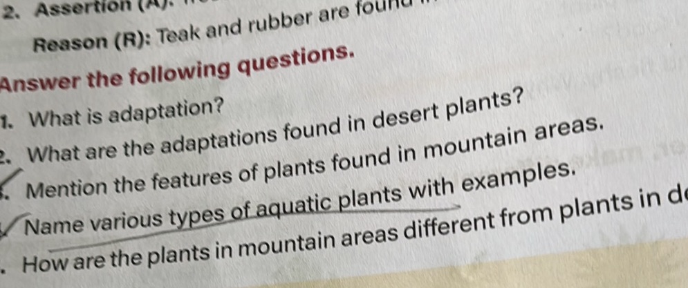 1. What is adaptation? 2. What are the | StudyX