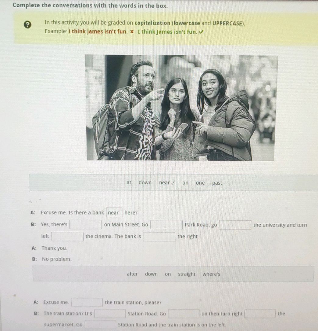 Complete the conversations with the words in | StudyX