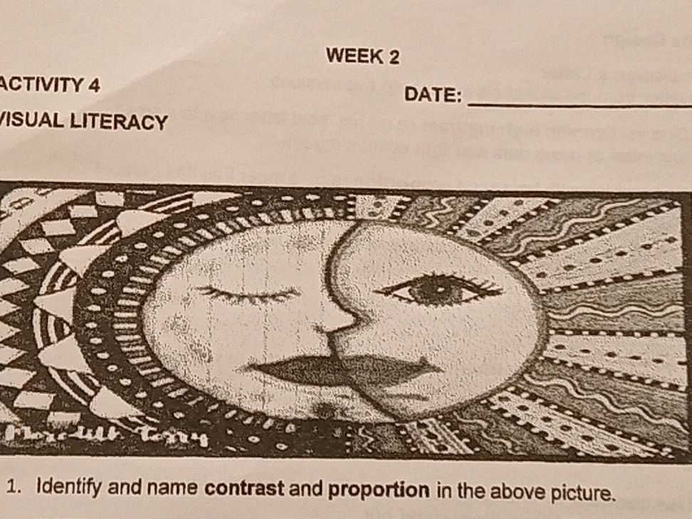 1. Identify and name contrast and proportion | StudyX