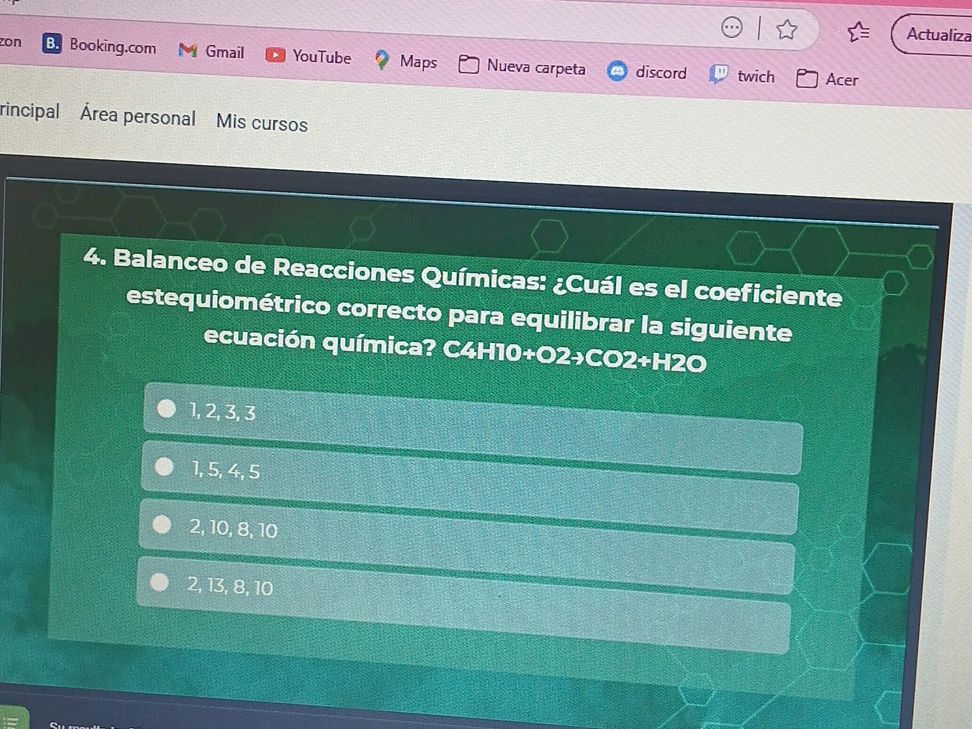 4. Balanceo de Reacciones Químicas: ¿Cuál es | StudyX