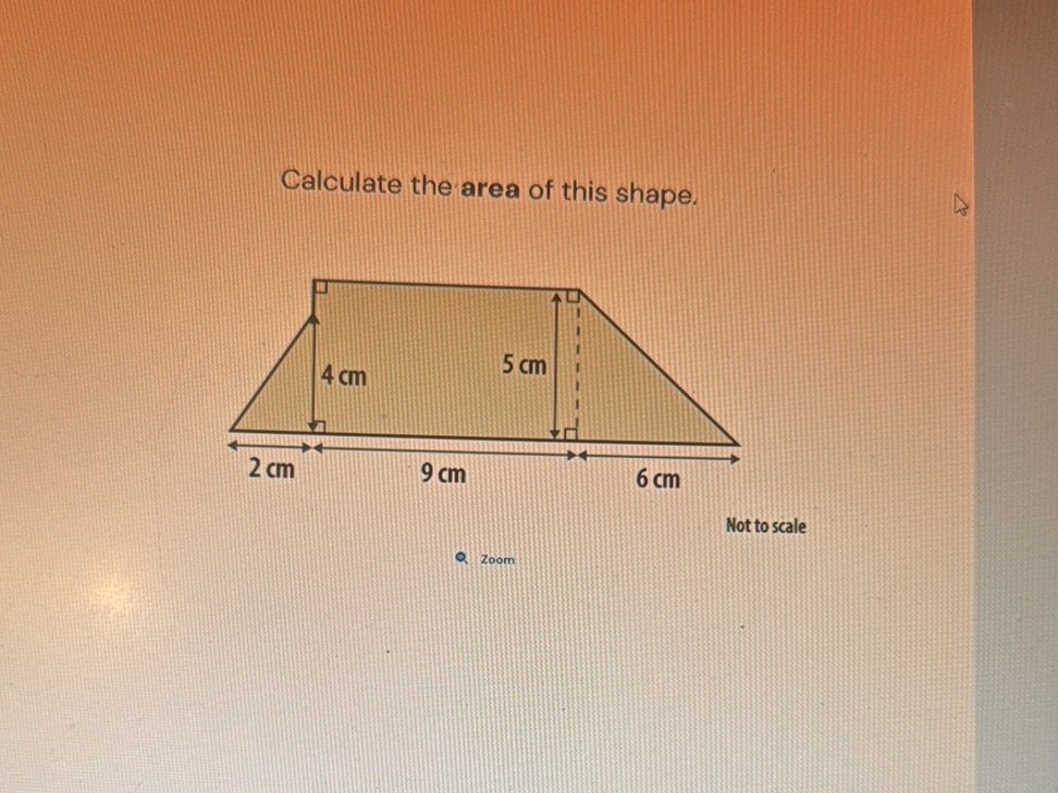 Calculate the area of this shape. The shape | StudyX