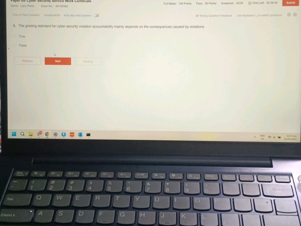 6. The grading standard for cyber security | StudyX