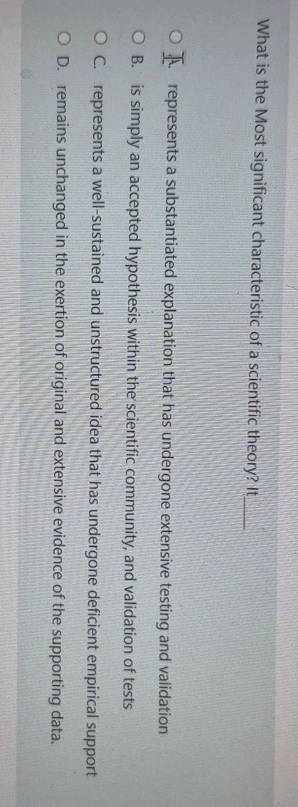 What is the Most significant characteristic | StudyX