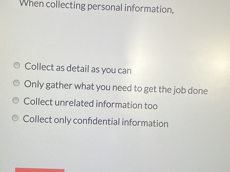 When collecting personal information, | StudyX