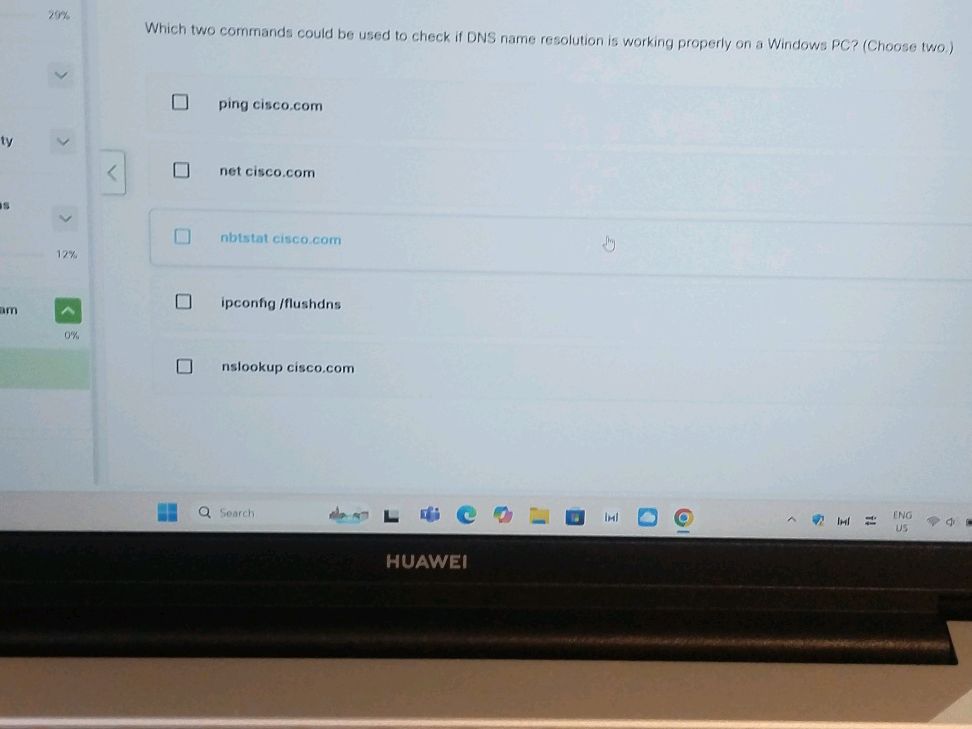 Which two commands could be used to check if | StudyX