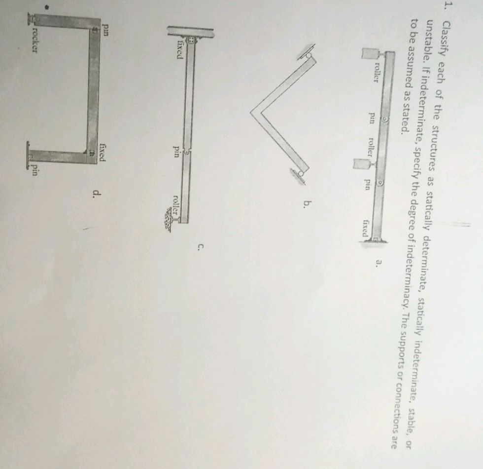 1. Classify each of the structures as | StudyX