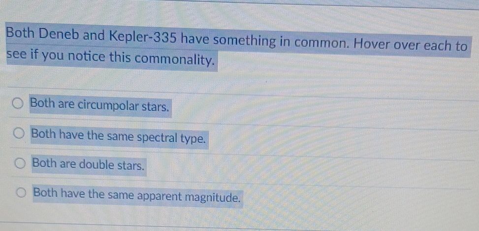 Both Deneb and Kepler-335 have something in