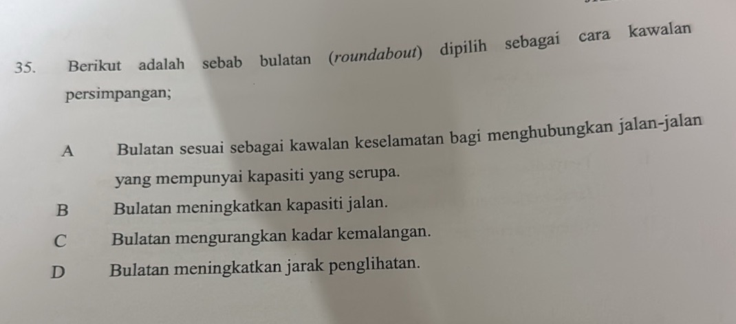 35. Berikut adalah sebab bulatan | StudyX