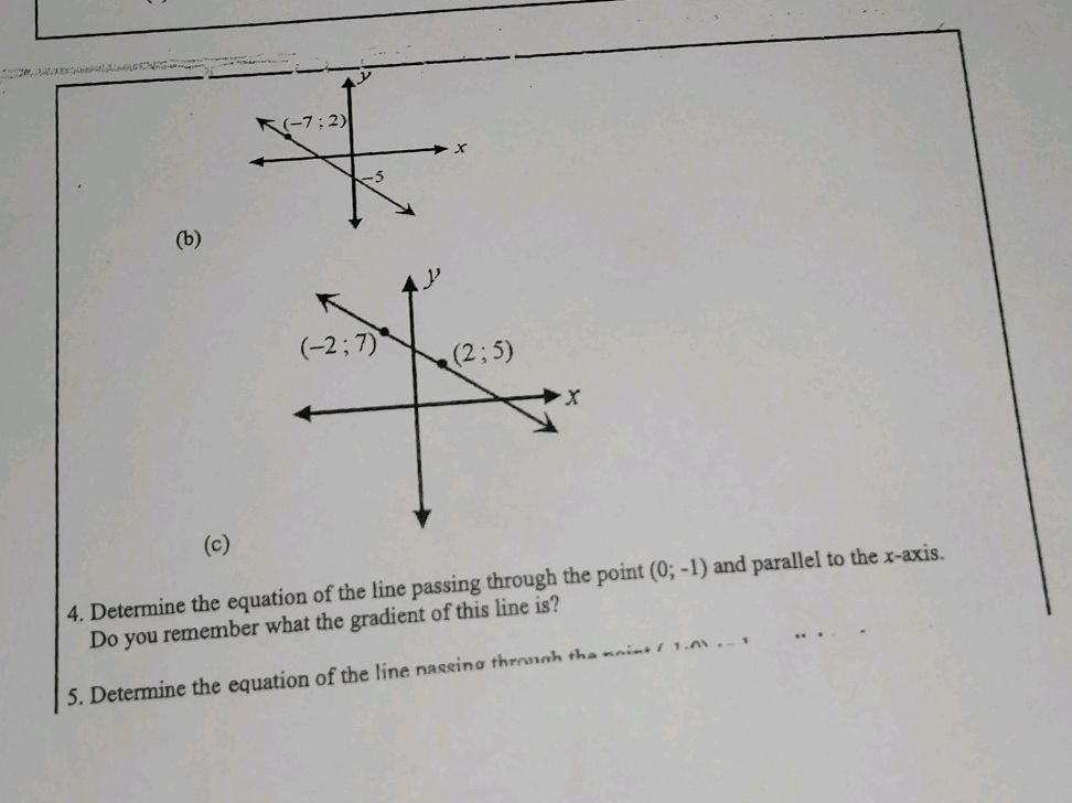 4. Determine the equation of the line | StudyX