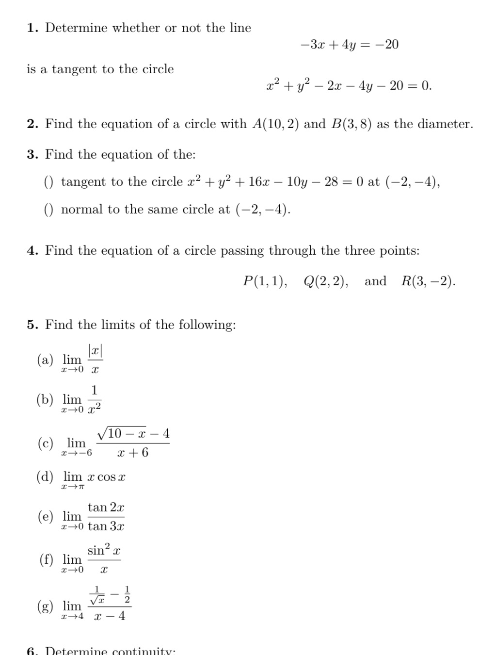 1. Determine whether or not the line $-3x + | StudyX
