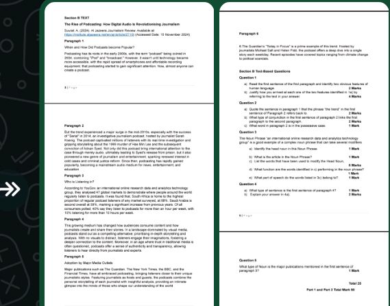 Section B TEXT Text-Based Questions Question | StudyX