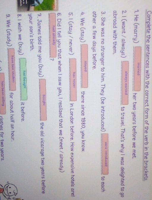 Complete the sentences with the correct form | StudyX
