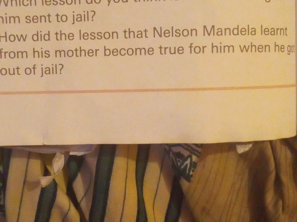 How did the lesson that Nelson Mandela | StudyX