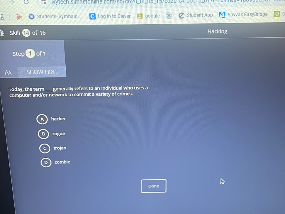Students-Symbalo... C Log in to Clever | StudyX
