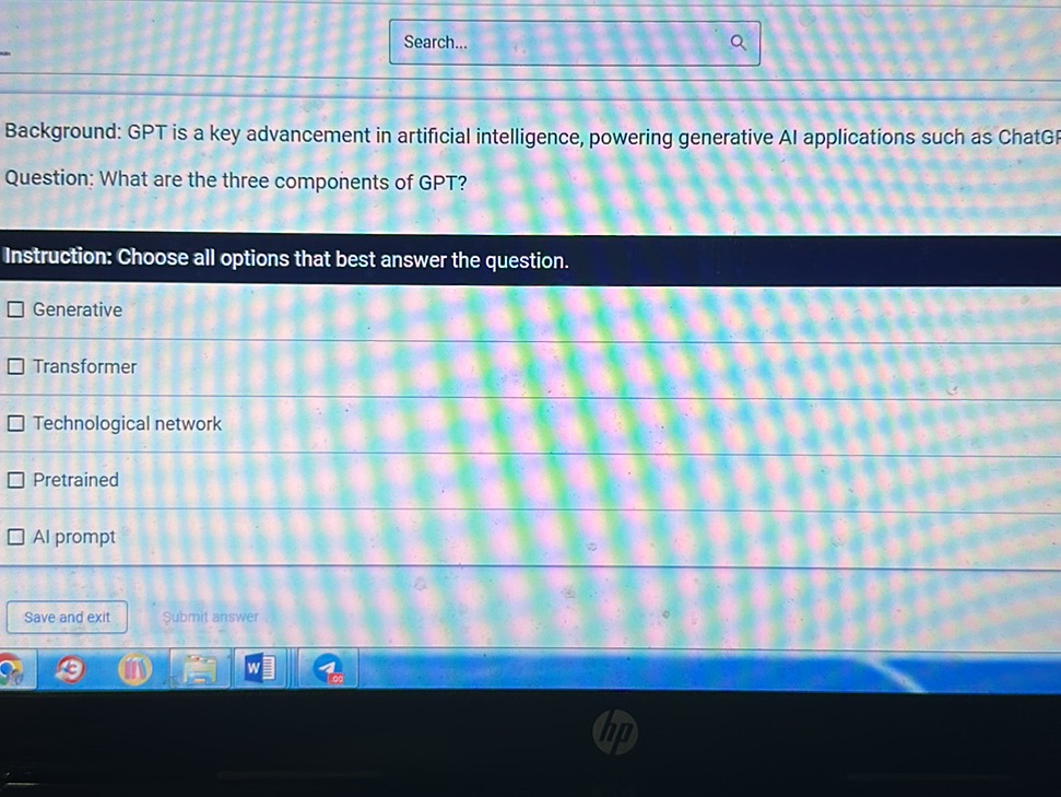 Question: What are the three components of | StudyX