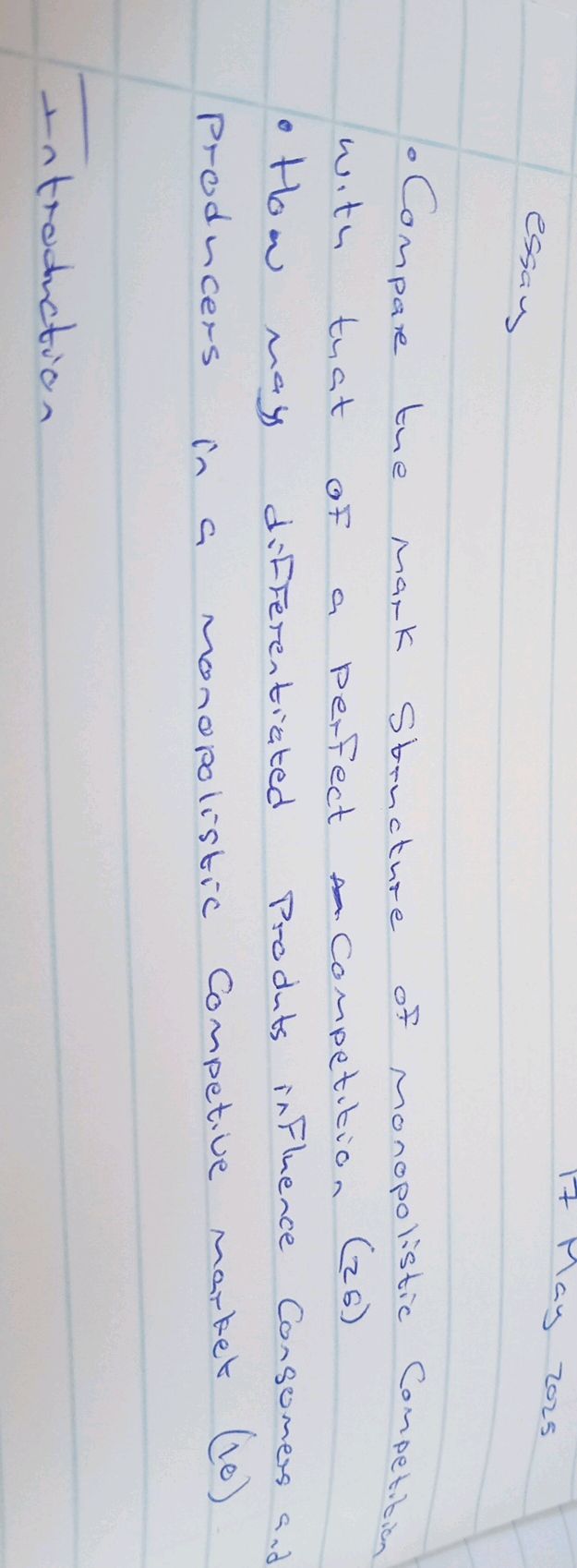 Compare the mark Structure of monopolistic | StudyX