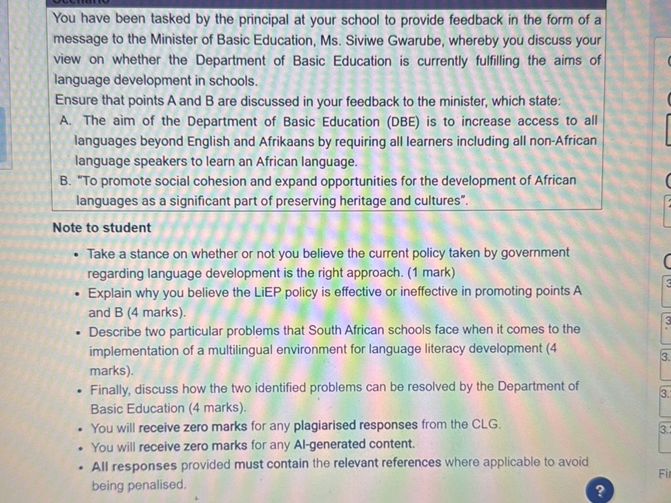 You have been tasked by the principal at | StudyX