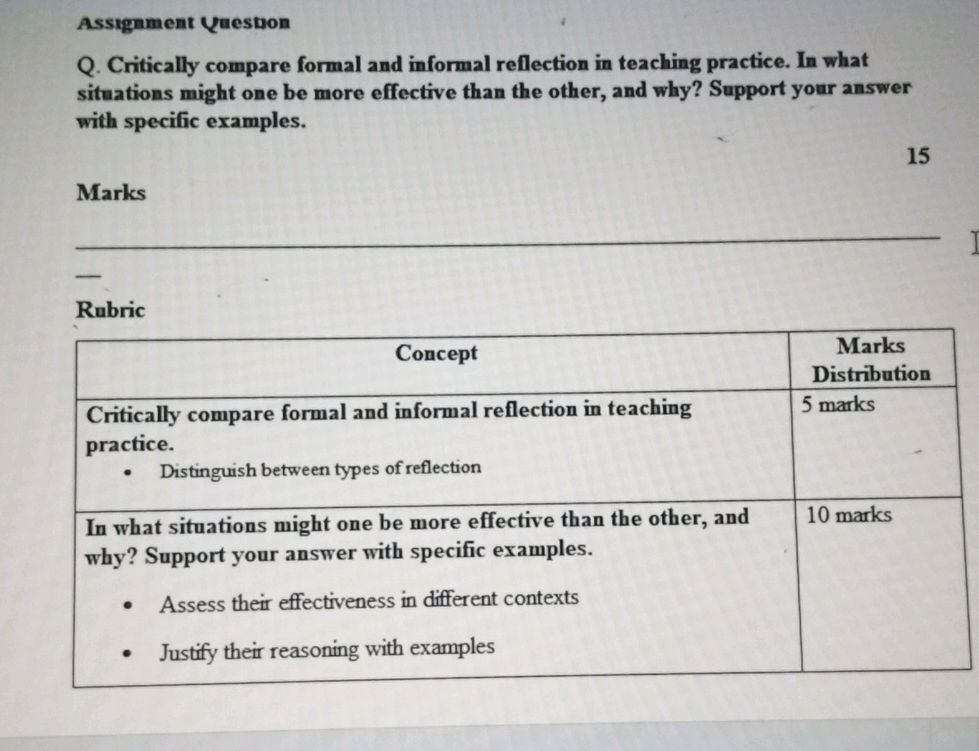 Q. Critically compare formal and informal | StudyX