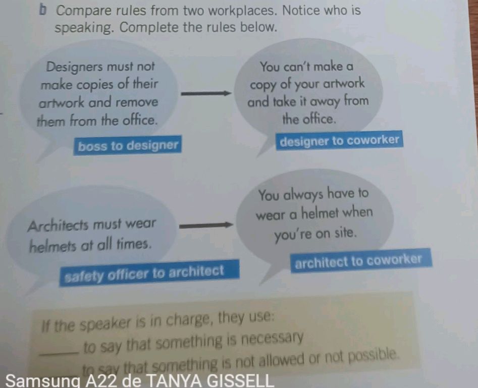 b Compare rules from two workplaces. Notice | StudyX