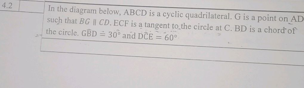 In the diagram below, ABCD is a cyclic | StudyX