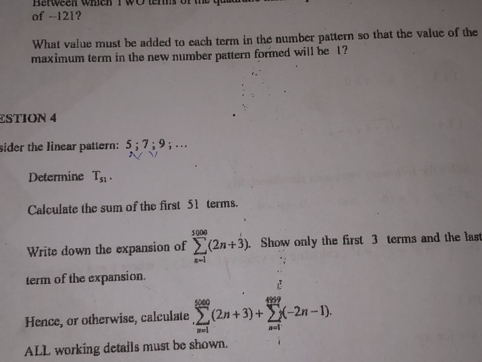 What value must be added to each term in the | StudyX