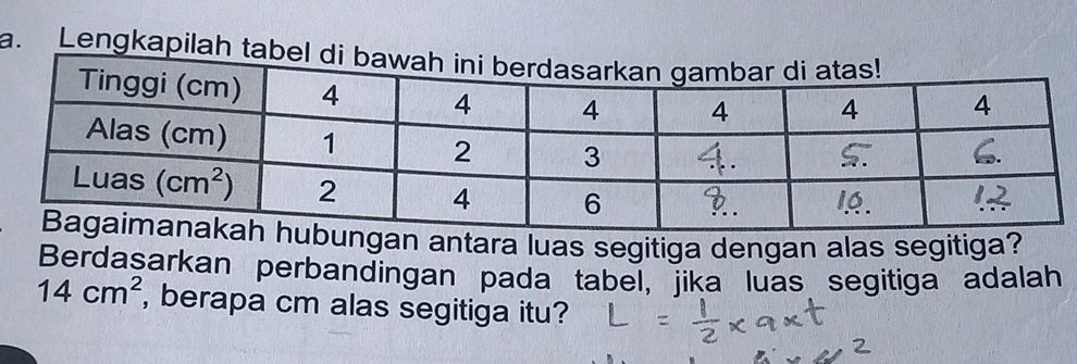 a. Lengkapilah tabel di bawah ini | StudyX