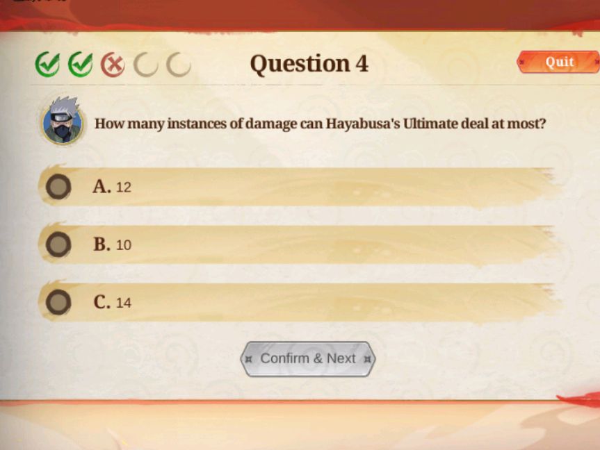 How many instances of damage can Hayabusa's | StudyX