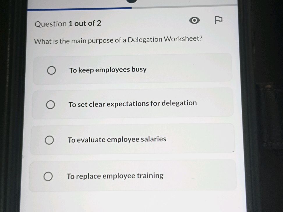 What is the main purpose of a Delegation | StudyX