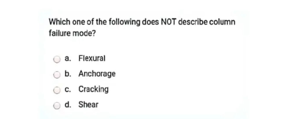 Which one of the following does NOT describe | StudyX