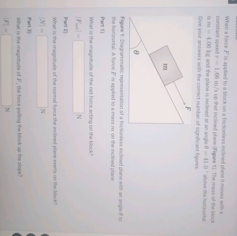 When a force $F$ is applied to a block on a | StudyX