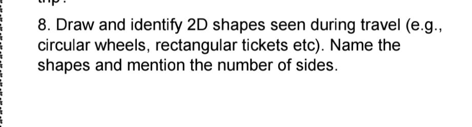 8. Draw and identify 2D shapes seen during | StudyX