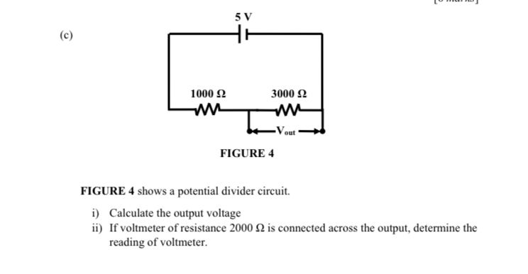 FIGURE 4 shows a potential divider circuit. | StudyX