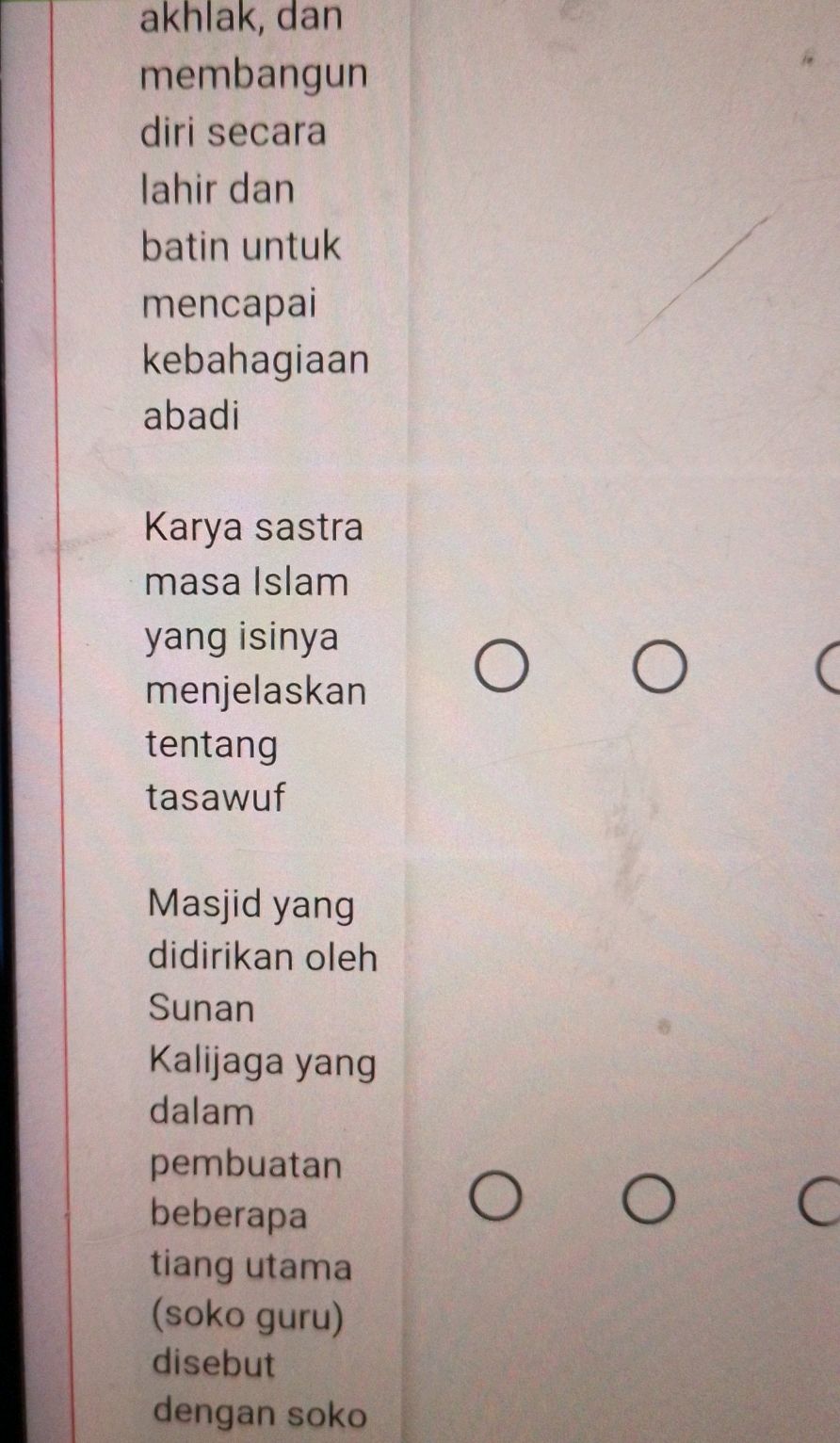 Karya sastra masa Islam yang isinya | StudyX