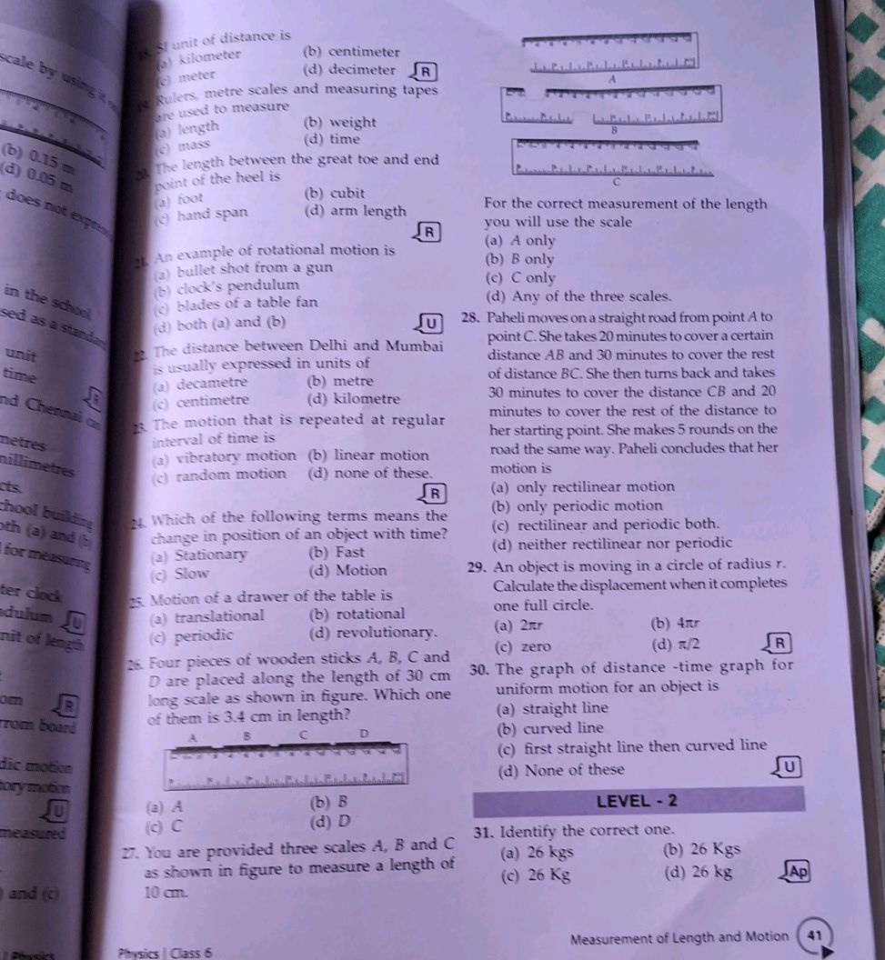 19. SI unit of distance is (a) kilometer (c) | StudyX