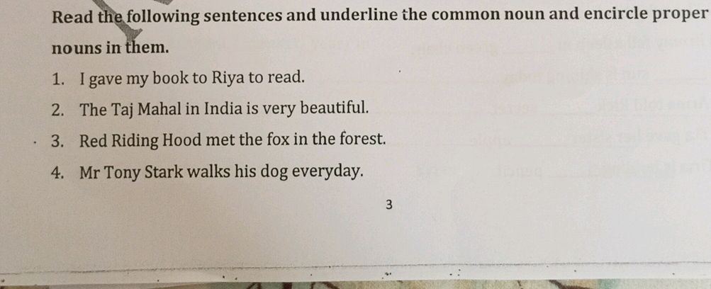 Read the following sentences and underline | StudyX